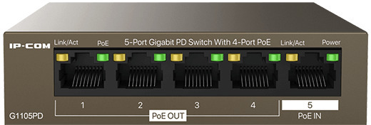 5 Port IP-COM G1105PD Gigabit Network Switch With 4-Port POE ...