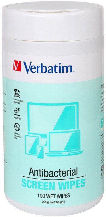 Verbatim Antibacterial Screen Wipes - 100pcs | Computer Alliance