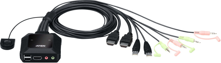 ATEN 2-Port CS22H-AT USB 4K HDMI Cable KVM Switch | Computer Alliance