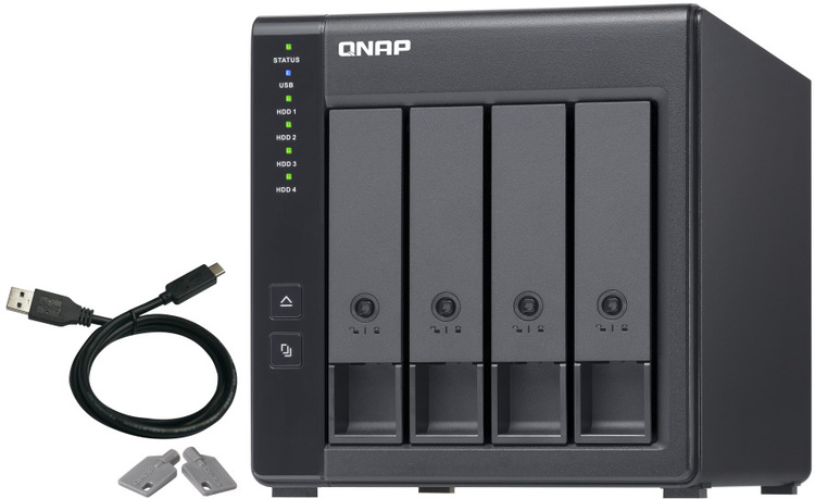 QNAP 4 Bay TR-004 Diskless RAID Expansion Chassis or DAS for QNAP NAS | CA