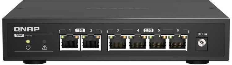 6 Port QNAP QSW-2104-2T Unmanaged 2 x 10GbE + 4 x 2.5GbE Switch | CA