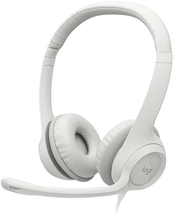 Logitech H390 Stereo USB Off White Headset 981-001287 | Computer Alliance