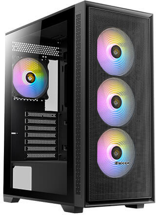 Antec E-ATX AX81 Elite ARGB TG Mid-Tower Black Case AX81EL | CA