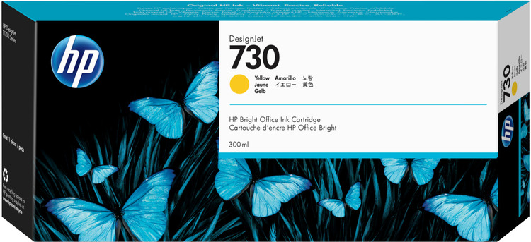 HP 730 DesignJet Yellow Ink Cartridge 300mL - P2V70A | Computer Alliance