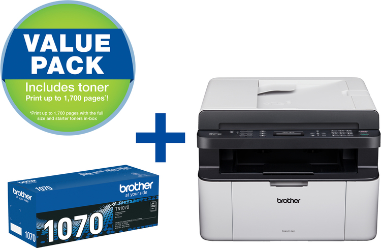 Brother MFC-1810VP Mono Laser Multi-Function Printer with Bonus TN1070 ...