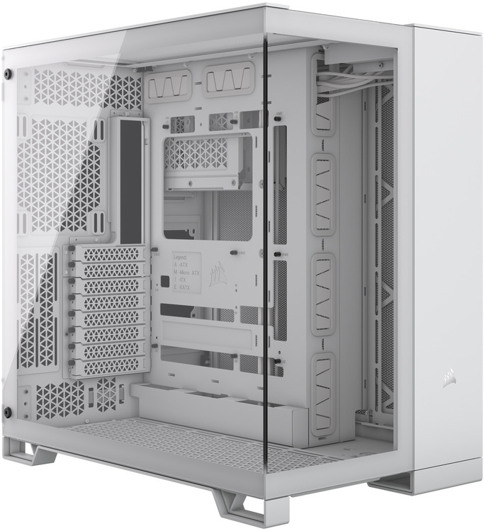 Corsair 6500X Mid-Tower Dual Chamber White PC Case CC-9011258-WW | CA