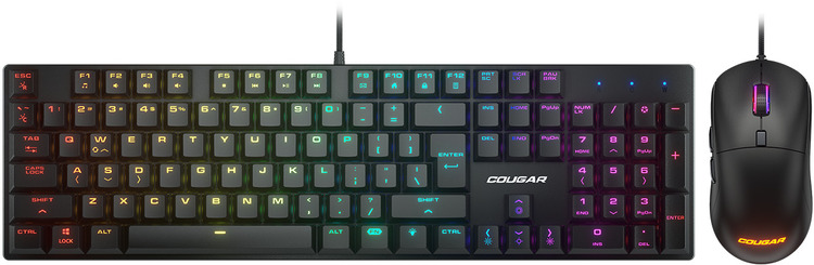 Cougar COMBAT RGB Linear-Red Mechanical Gaming Keyboard with Mouse ...