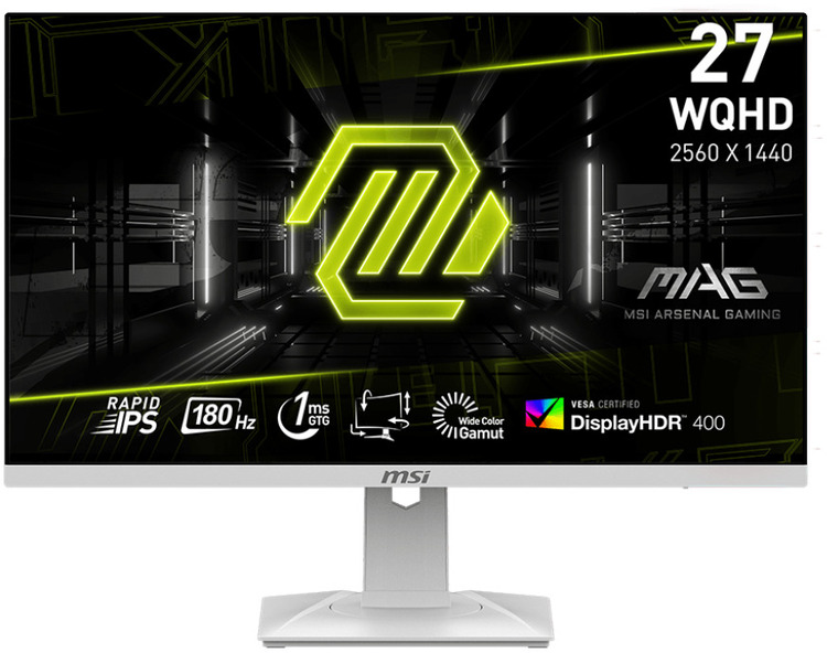 27" MSI MAG 274QRFW IPS QHD 180Hz White Gaming Monitor with Height ...