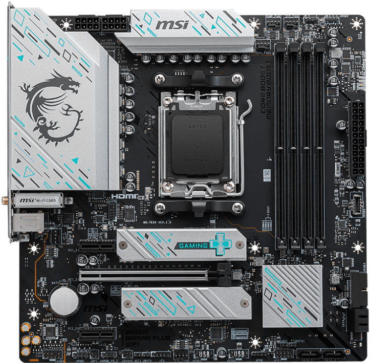 MSI AM5 MicroATX B650M GAMING PLUS WIFI DDR5 Motherboard | CA