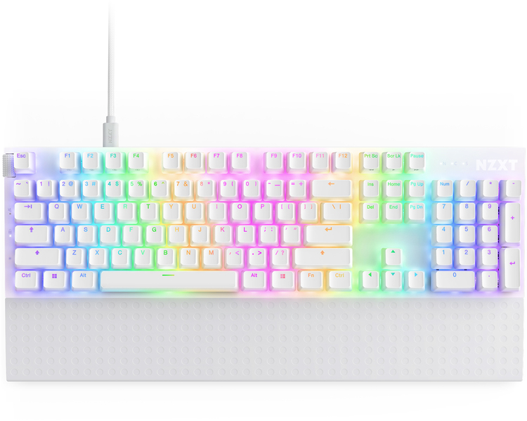 NZXT Full-Size Function 2 Gaming Keyboard White KB-001NW-US | CA