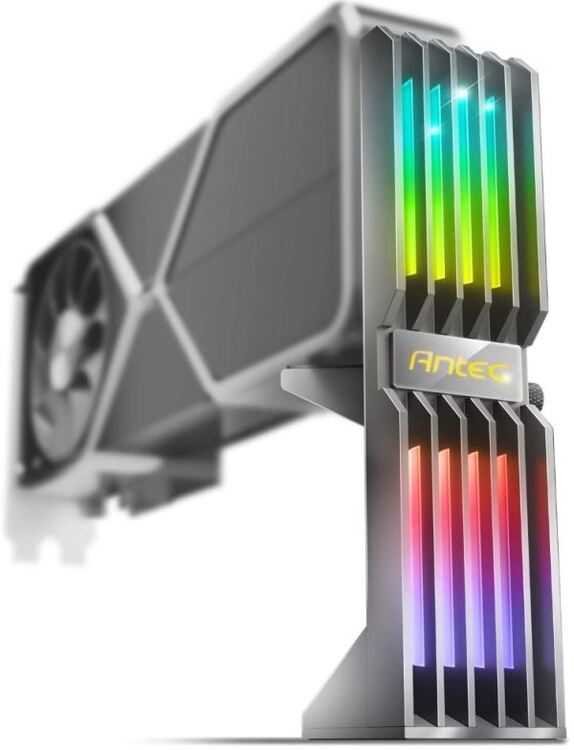 Antec RGB Vertical Graphics Card Holder AT-GPUH-ARGB-GY | CA