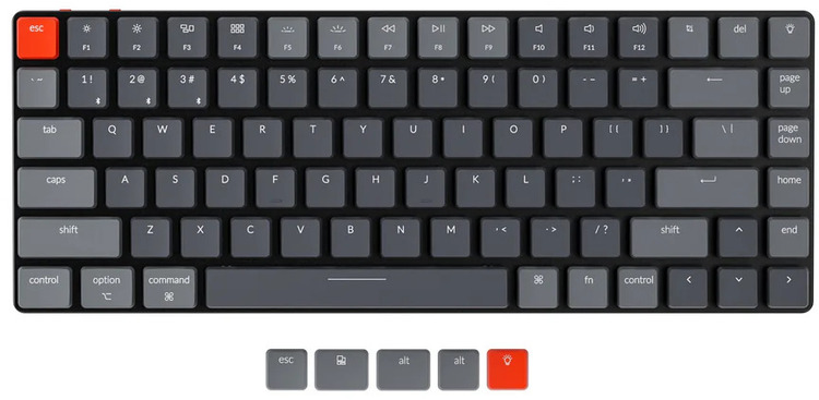 Keychron K3 Ultra-slim RGB Tactile-Brown Mechanical Wireless Gaming ...