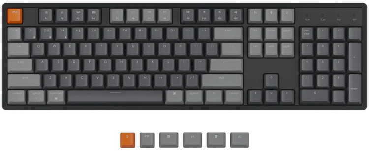 Keychron K10 RGB Tactile-Brown Wireless Mechanical Gaming Keyboard ...
