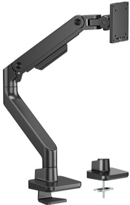 17"-49" Brateck Noteworthy Heavy-Duty Gas Spring Monitor Arm Black | CA