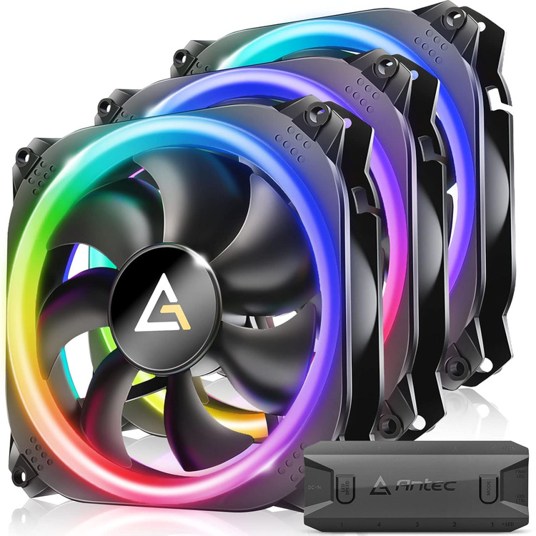 120mm Antec Prizm 120 ARGB 3 Fans with Controller | Computer Alliance