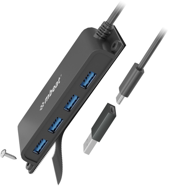 mbeat Mountable 4-Port USB-C Hub | Computer Alliance