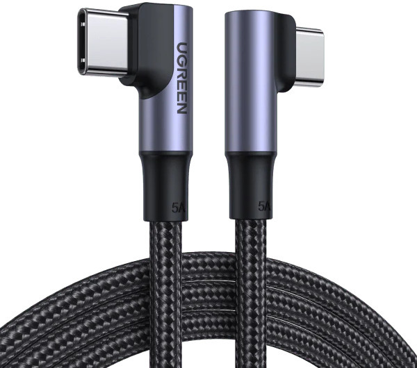 2 Metre UGREEN 90 Degree USB-C to 90 Degree USB-C 100W Braided Cable | CA