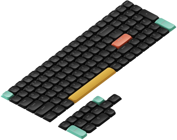 Nuphy Low-Profile nSA Shine-through PC Keycaps for Air 75/96 V2 Black | CA