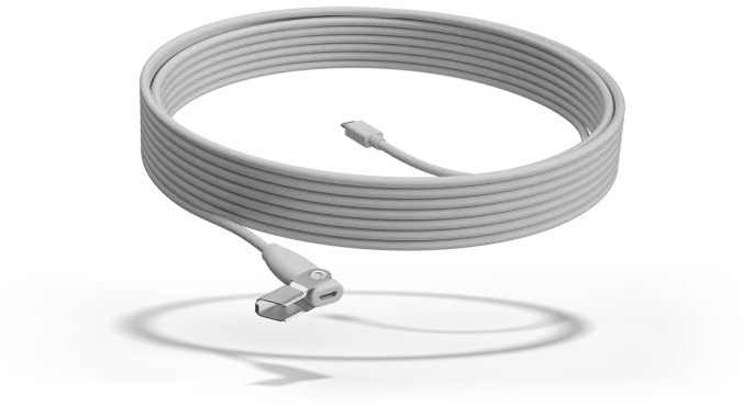 10m Logitech Rally Mic Pod Extension Cable Off-White | Computer Alliance