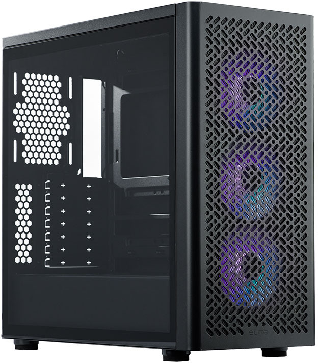 Cooler Master ATX Elite 502 ARGB Gaming Case Black | Computer Alliance