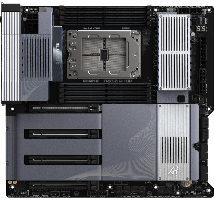 Gigabyte sTR5 TRX50 AI TOP DDR5 E-ATX Workstation Motherboard | CA