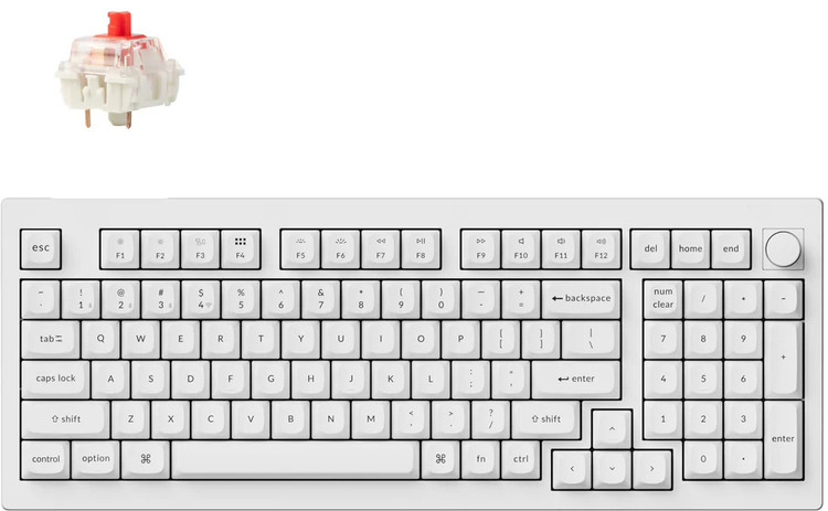 Keychron V5 Max Wireless Linear Mechanical Keyboard White | CA