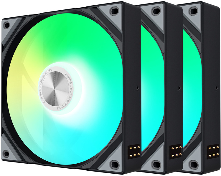 120mm TRYX ROTA SL ARGB 120 Case Fans Black 3 Pack | Computer Alliance