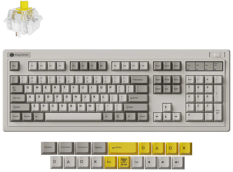 Keyboard R6 QMK Wireless Tactile-Banana Mechanical Keyboard Retro | CA