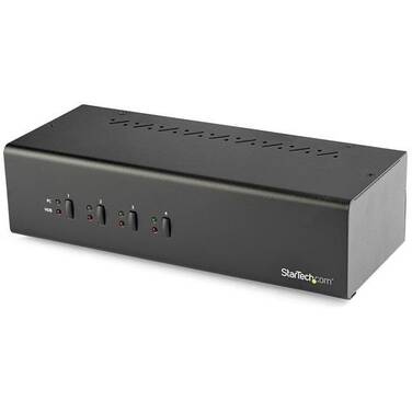 StarTech 4-Port Dual-Monitor DVI KVM Switch with USB 3.0 Hub | CA