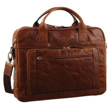 15.6" Pierre Cardin Rustic Computer Bag - Chestnut PC 2797 | CA