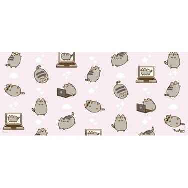 Pusheen - Pink Pattern - XXL Gaming Mat IMGP0025 | Computer Alliance