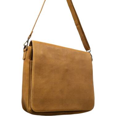 15.6" Natural Leather Laptop Bag | Computer Alliance