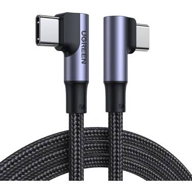 2 Metre UGREEN 90 Degree USB-C to 90 Degree USB-C 100W Braided Cable | CA