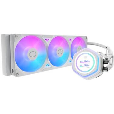 360mm Cooler Master MasterLiquid Atmos II LCD RGB CPU Liquid Cooler ...