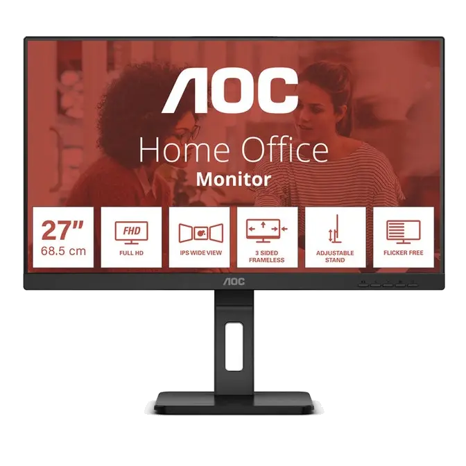 23.8" AOC 24E3QAF FHD 4ms IPS 75Hz Business Monitor With Speakers ...
