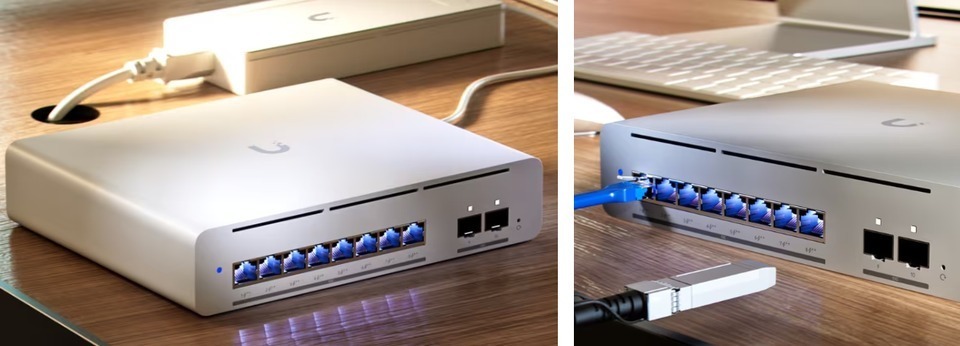8 Port Ubiquiti Pro XG 8 PoE Desktop L3 Etherlighting PoE++ Switch ...